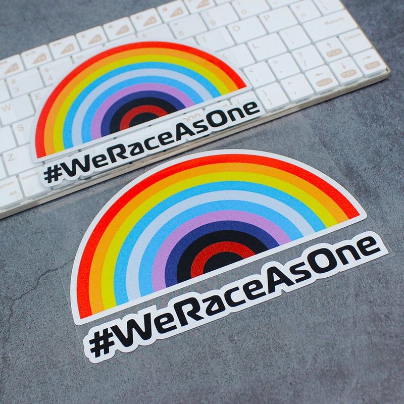 มอเตอร์สปอร์ต รุ้ง WeRaceAsOne สติ๊กเกอร์ F1 รถจักรยานยนต์ ทีม รถ รูป ...