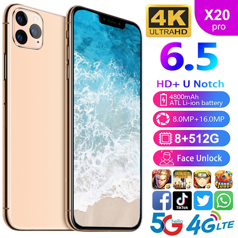 สมาร์ทโฟน S30U 6.7 นิ้ว 8GB 512GB การจดจำใบหน้าแบบเต็มหน้าจอโทรศัพท์ ...