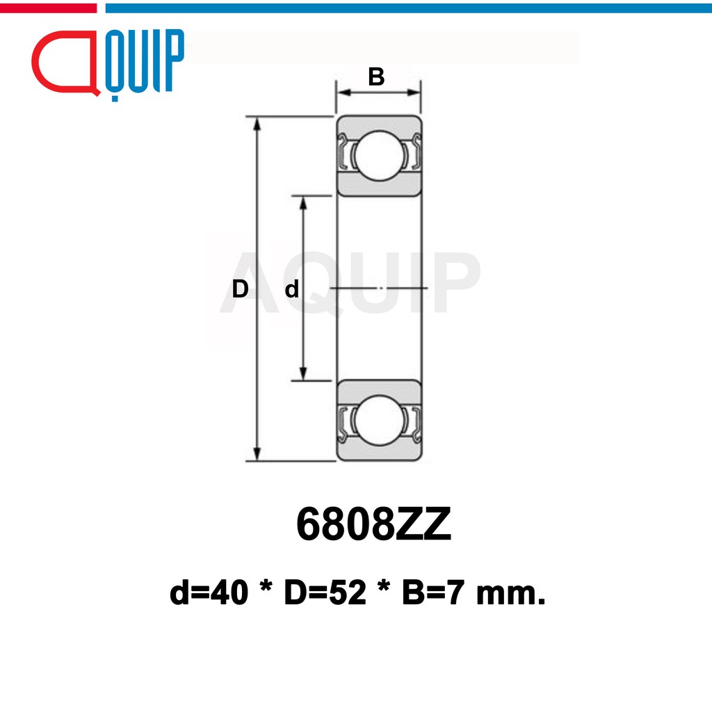 61808-2Z UBC ตลับลูกปืนเม็ดกลมร่องลึก ฝาเหล็ก 2 ข้าง ( Deep Groove Ball ...