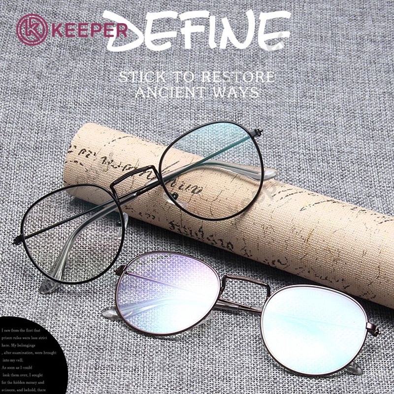 【NEW】 Metal Border Optical Glasses Transparent Anti Radiation Lens for ...
