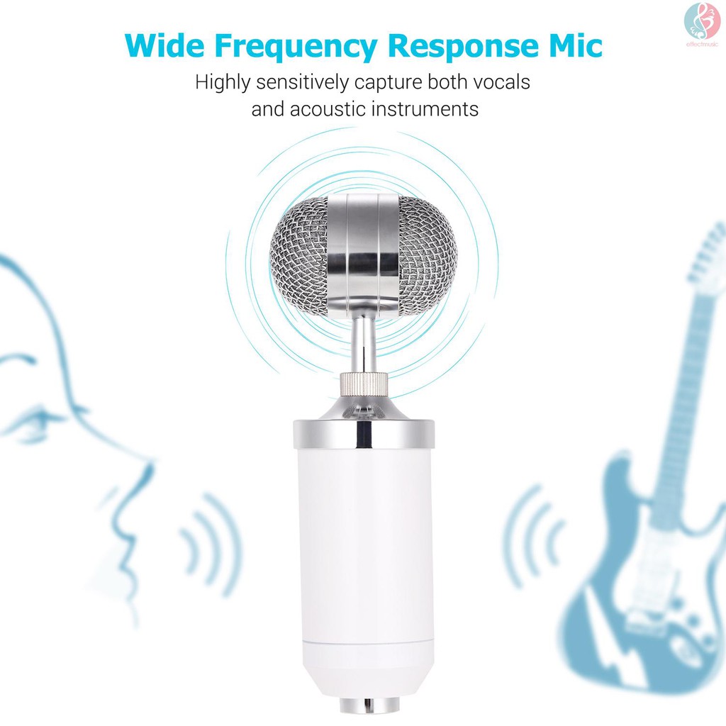 EM Recording Mic Uni-Directional Condenser Microphone Kit with Metal ...