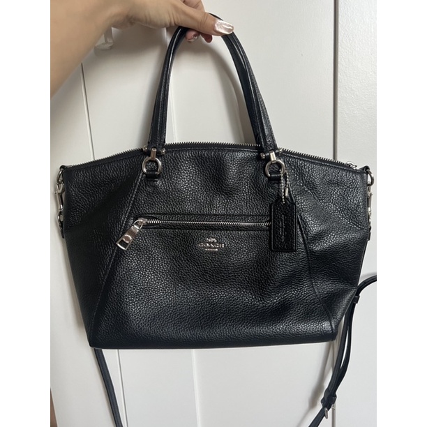 ***Authentic*** COACH 79997 PRAIRIE SATCHEL IN PEBBLE LEATHER สีดำ ...