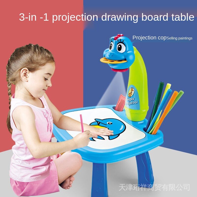 Kids projector drawing board diy art and craft educational toys ...