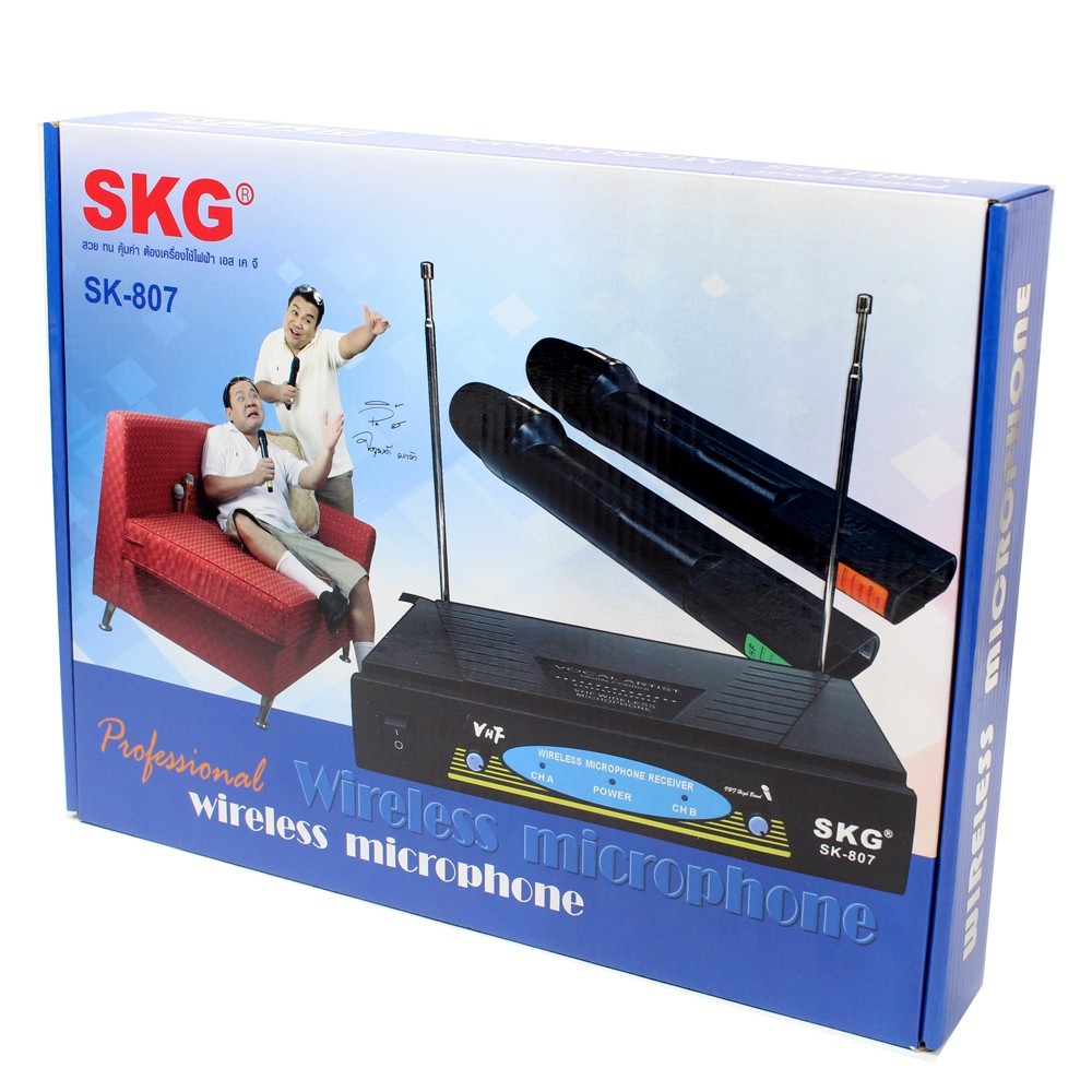 mhfsuper ไมโครโฟน ไร้สาย SKG SK-807 รุ่น SK-807-02D-K3 - telecorsa - ThaiPick