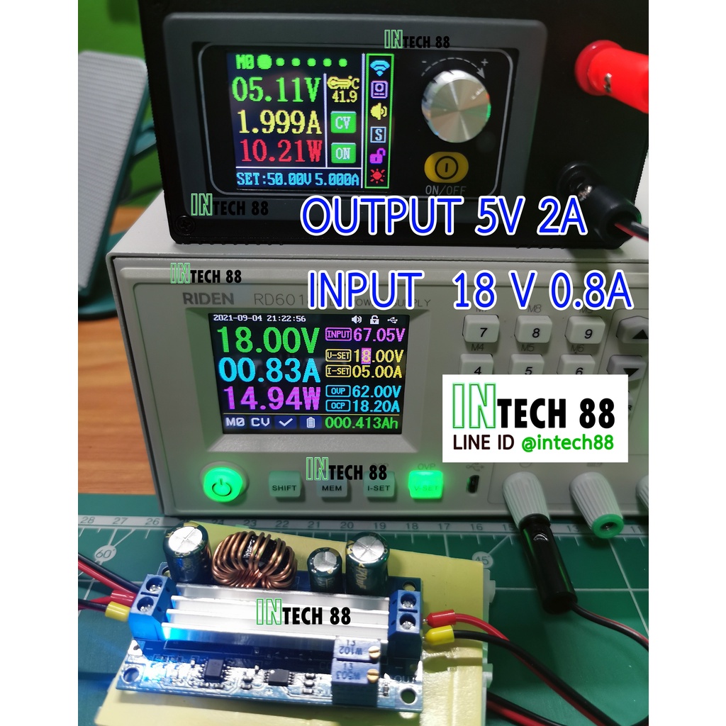 XY-SJVA-4 Buck-Boost ปรับไฟอัตโนมัติ DC-DC Converter CVCC 4A max ...