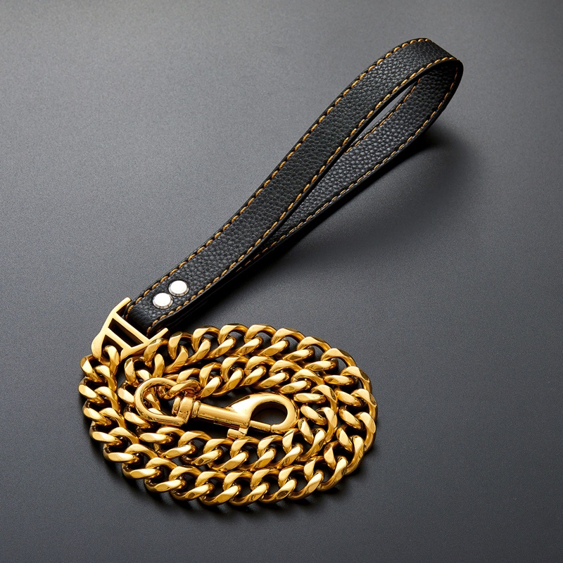 19mm Wide Stainless Steel Dog Chain Leash Super Strong Dog Metal Collar ...