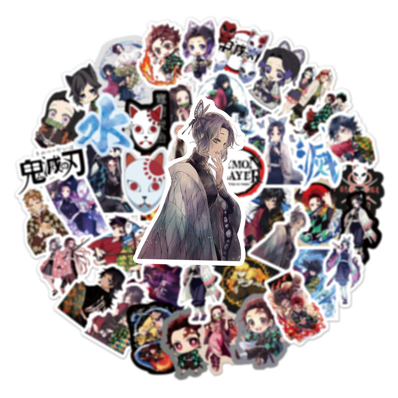 50pcs Anime Demon Slayer Kimetsu No Yaiba Stickers Waterproof Mixed ...