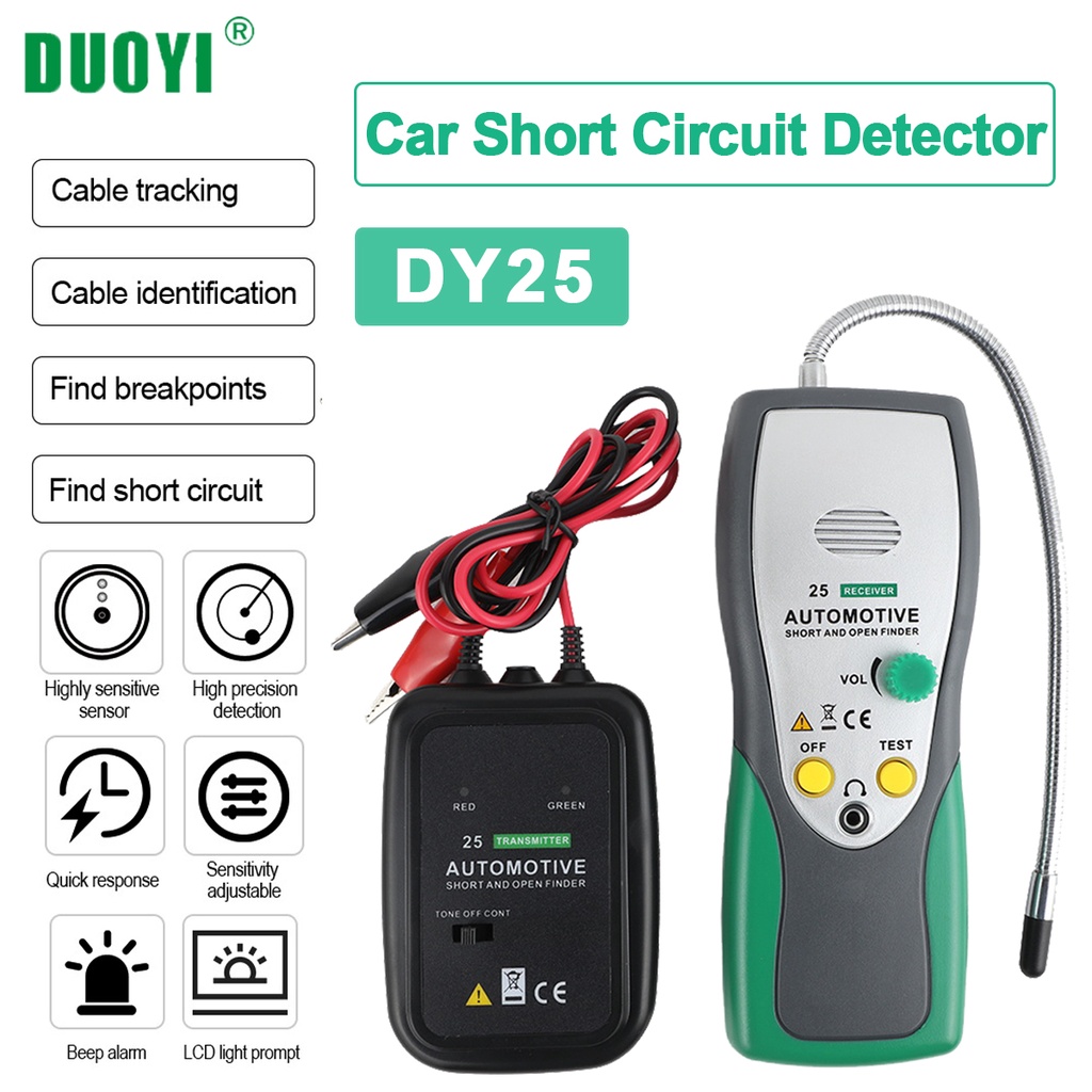 DUOYI DY25 เครื่องทดสอบไฟฟ้าลัดวงจรอัตโนมัติ Finder ตัวติดตามการลัดวงจร ...