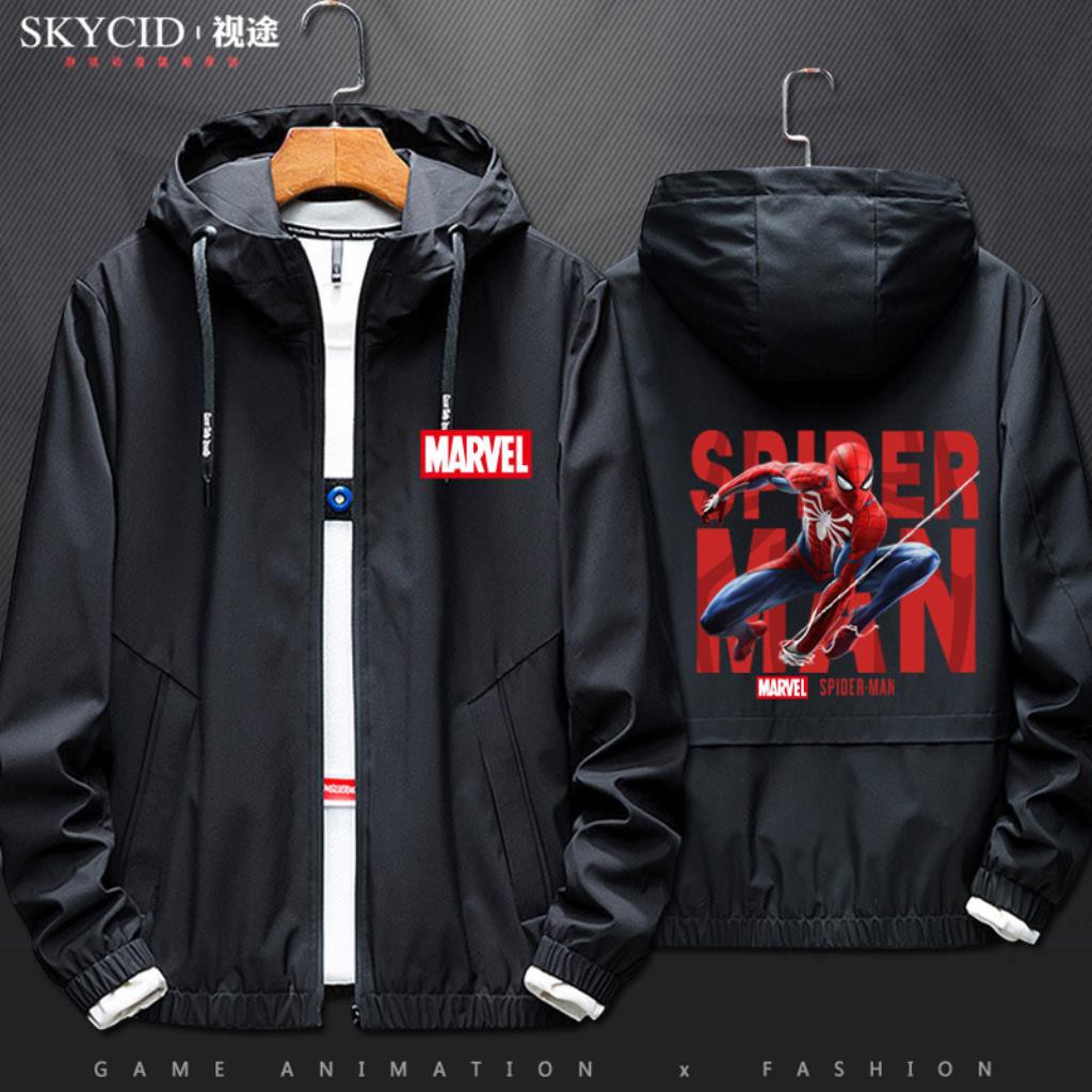 เสื้อแจ็คเก็ต Avengers 4 Marvel เสื้อผ้า Spiderman Iron Man Marvel 10th ...
