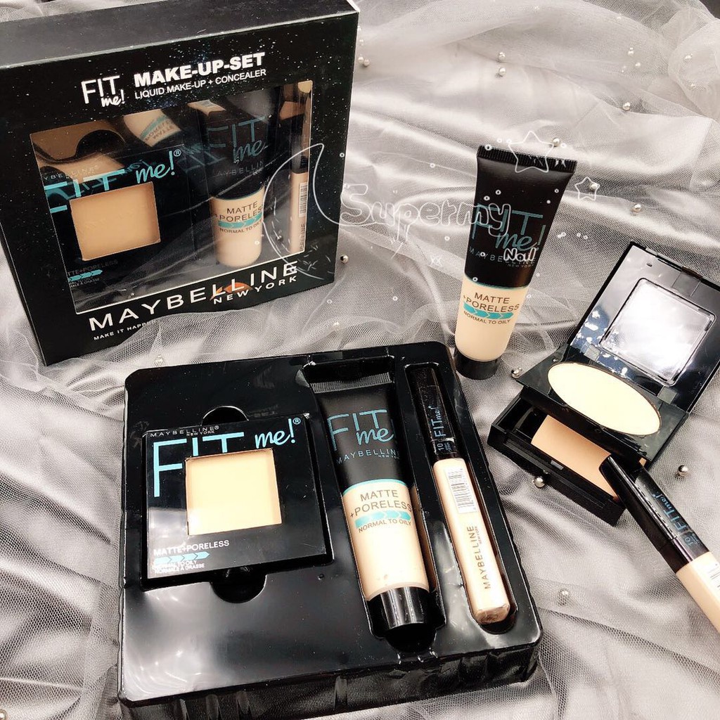 ใหม่ May Fit Me Make-Up รองพื้นคอนซีลเลอร์เนื้อเหลว แป้ง 3In1-532 - kv5 ...