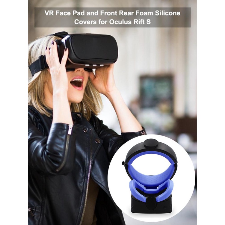 vr แว่นตา：Silicone Cover VR Face ad For Oculus Rift S Relacement Face ...
