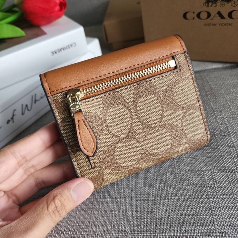 COACH F87589 SMALL WALLET IN SIGNATURE CANVAS - fasaionlineshop - ThaiPick