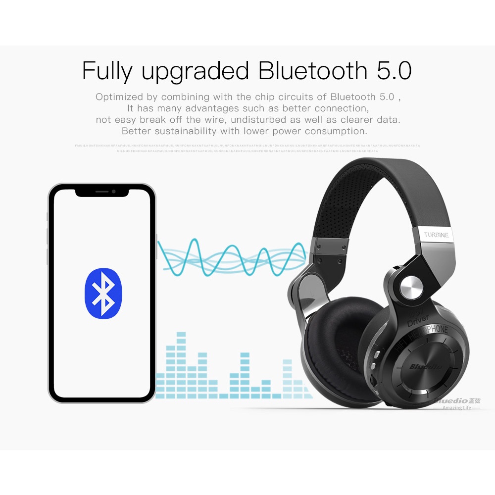 Bluedio Headphones T2+ T2S Bluetooth Headphone BT 5.0 Super Bass Music ...