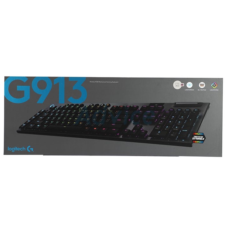 คีย์บอร์ดเกมมิ่ง LOGITECH G913 LIGHTSPEED WIRELESS RGB MECHANICAL ...