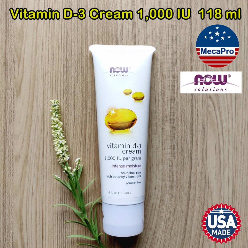 Now Solutions® Vitamin D-3 Cream 1,000 IU, 118 ml ครีมบำรุงผิว วิตามิน ...