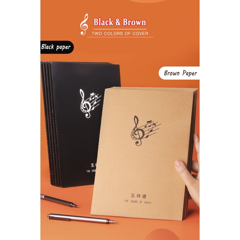 200 Pages B5 Five Line Spectrum Staves Exercise Book Staff Music Sheet ...