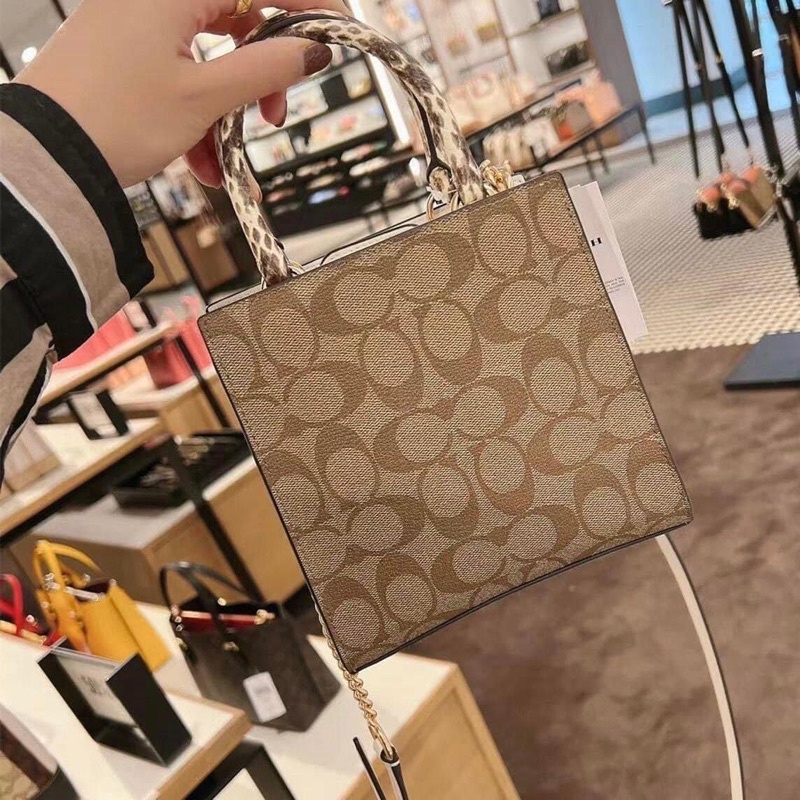 พร้อมส่ง แท้ New Coach MINI PEPPER CROSSBODY IN SIGNATURE CANVAS (COACH ...