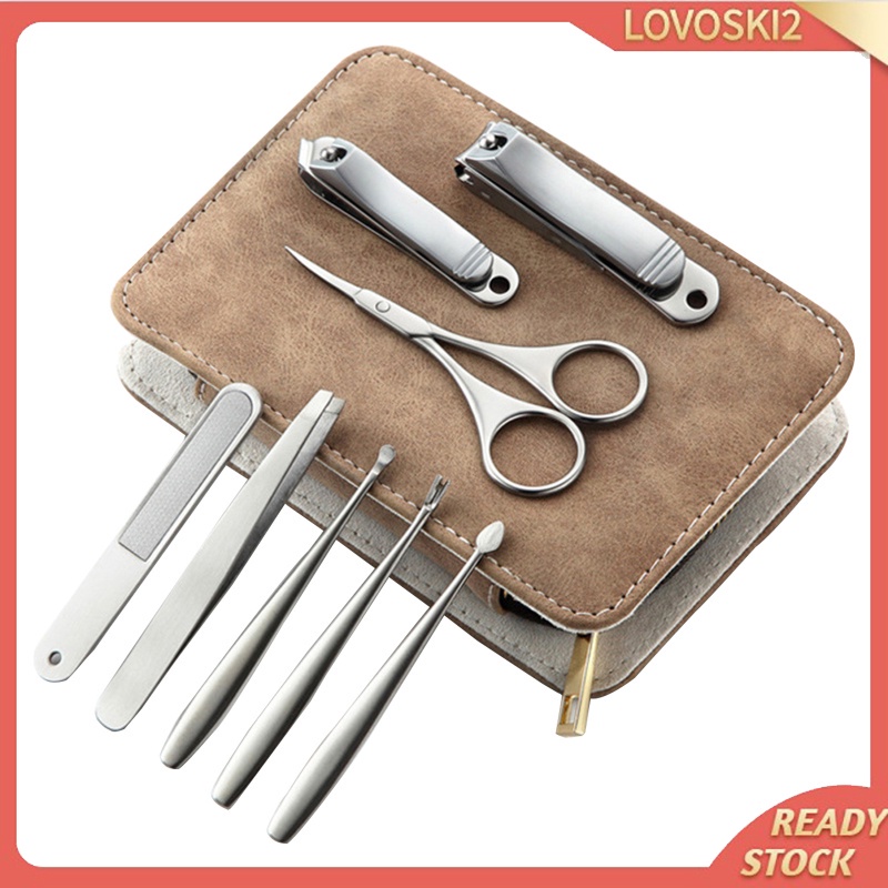 [ONSALE] 8 Pcs Manicure Set with Travel PU Case Nail Clipper Nail ...