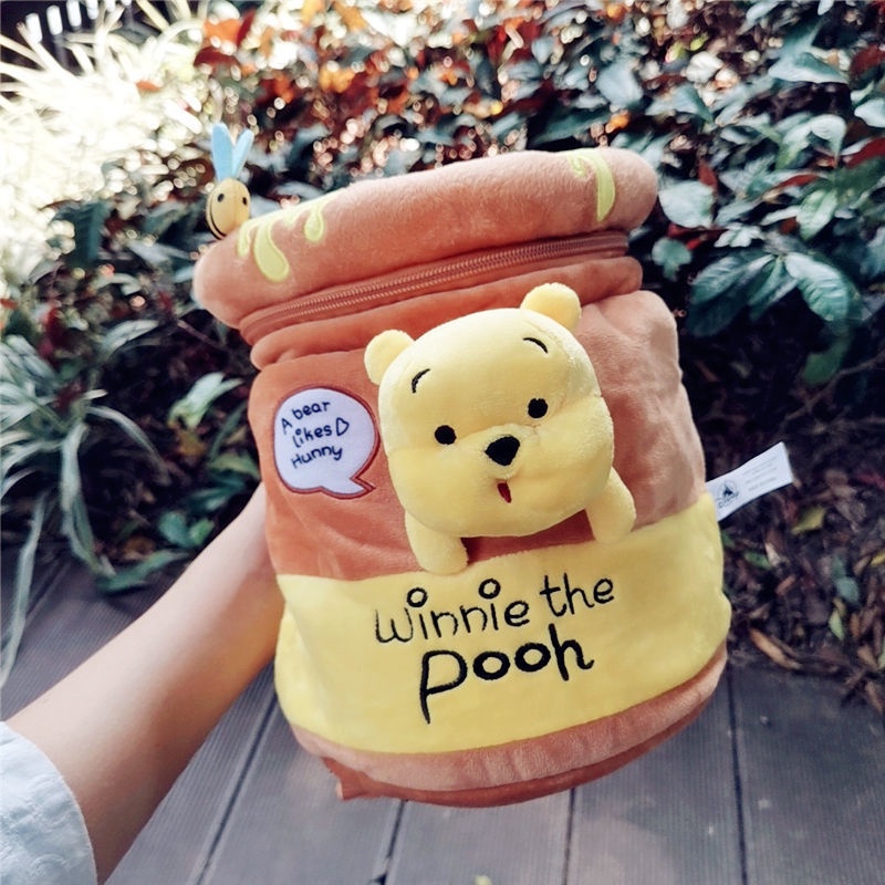 SuperCute Tokyo cute Winnie the Pooh honey pot plush toy cartoon bucket ...