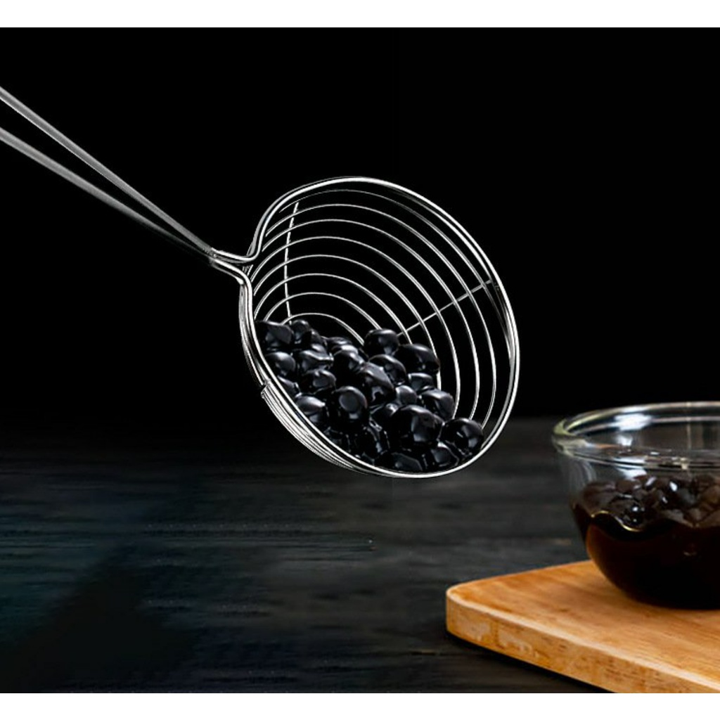 CTEAกระชอนตักไข่มุก ช้อนตักไข่มุก 6.57.5cmตะแกรงตักไข่มุก สแตนเลส ...