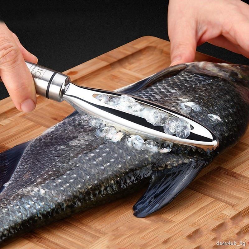 stainless Fish scales Scraping Graters Fast Remove Fish Cleaning Peeler ...