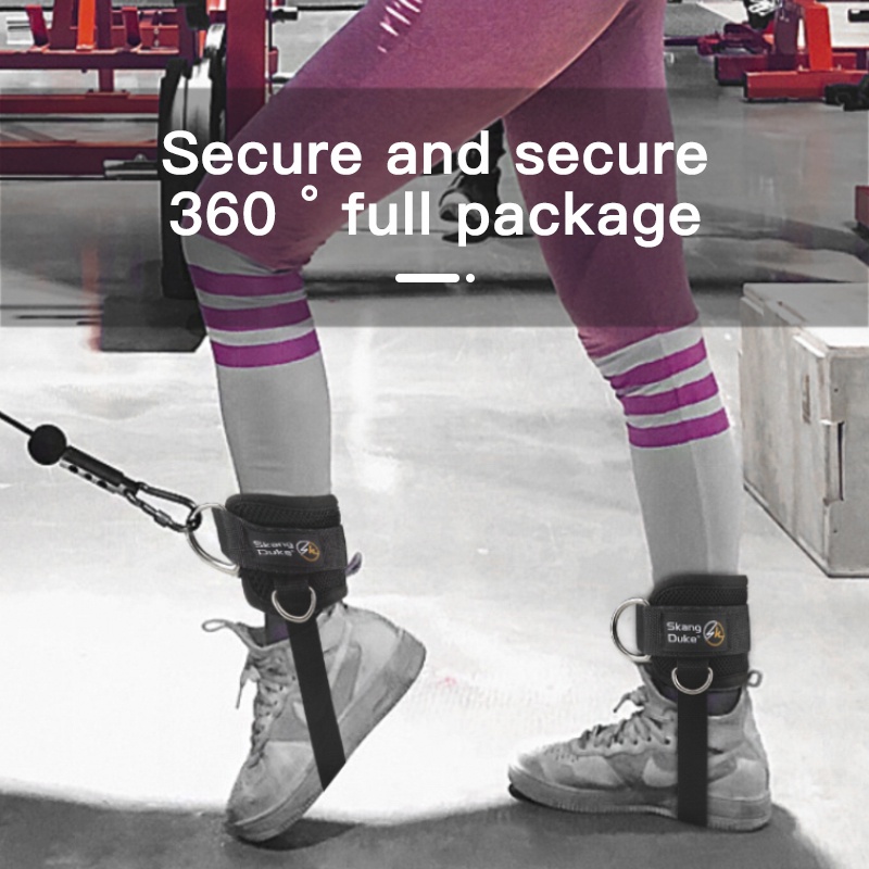 ใหม่ สายรัดข้อเท้า สายรัดข้อเท้า สําหรับเครื่องเคเบิล D-Ring ฟิตเนส ข้อ ...