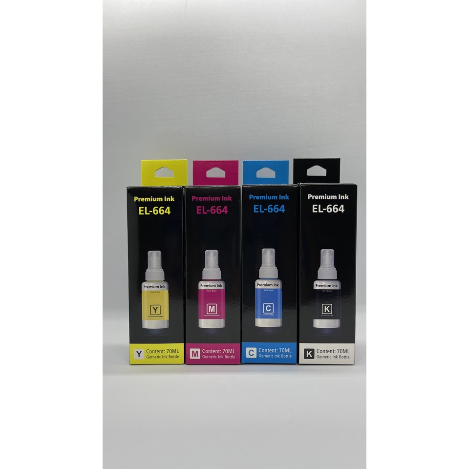 หมึก Epson Printer 664 Premium Ink 4สี Black Cayan Magenta Yellowสำหรับ ...