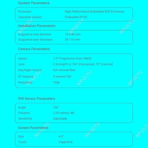 EZVIZ Wire-Free Smart Door Viewer and Video Doorbell รุ่น DP1 (CS-DP1 ...