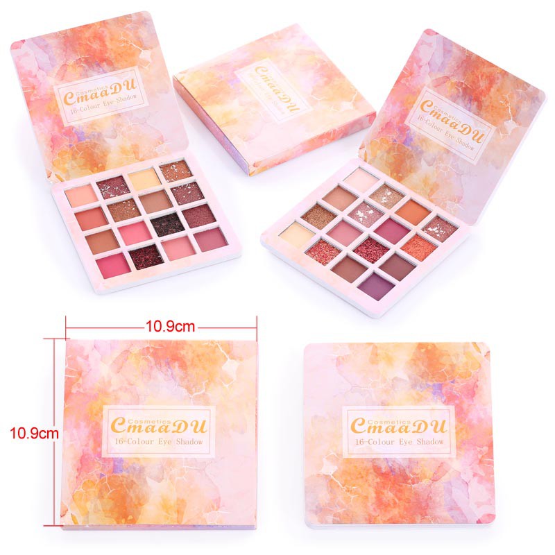 Cmaadu อายแชโดว์พาเลท 16 สีกันน้ําติดทน - ukiss1.th - ThaiPick