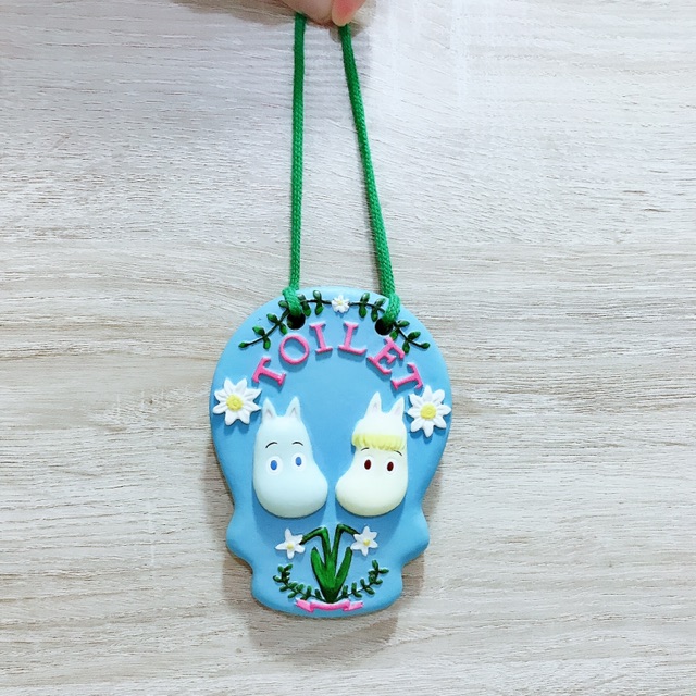ที่แขวนประตูห้องน้ำ Moomin งานละเอียด สี hand-painted ลาย Toilet ...