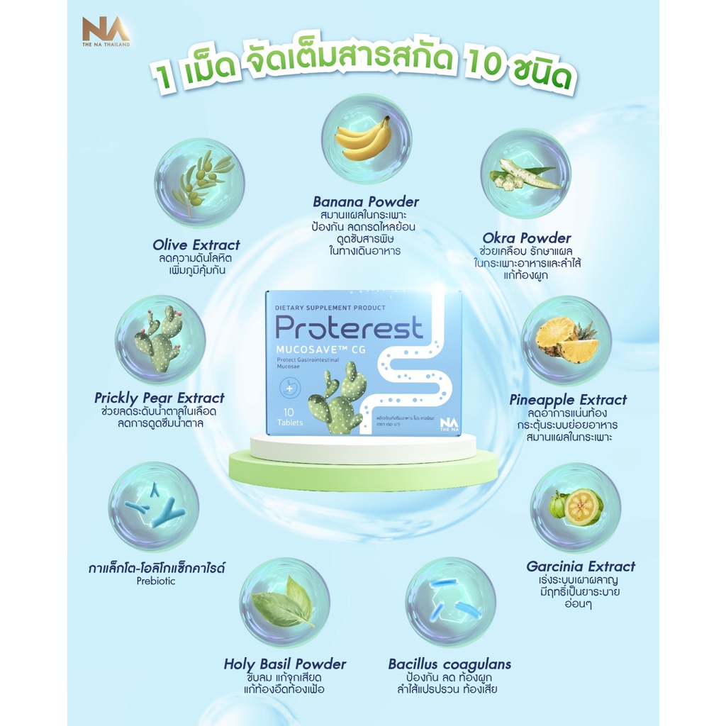 ซื้อ 4 แถม 2 The Na Proterest 6 กล่อง 60 แคปซูล แสบ ร้อนกลางอก กรดไหล ...