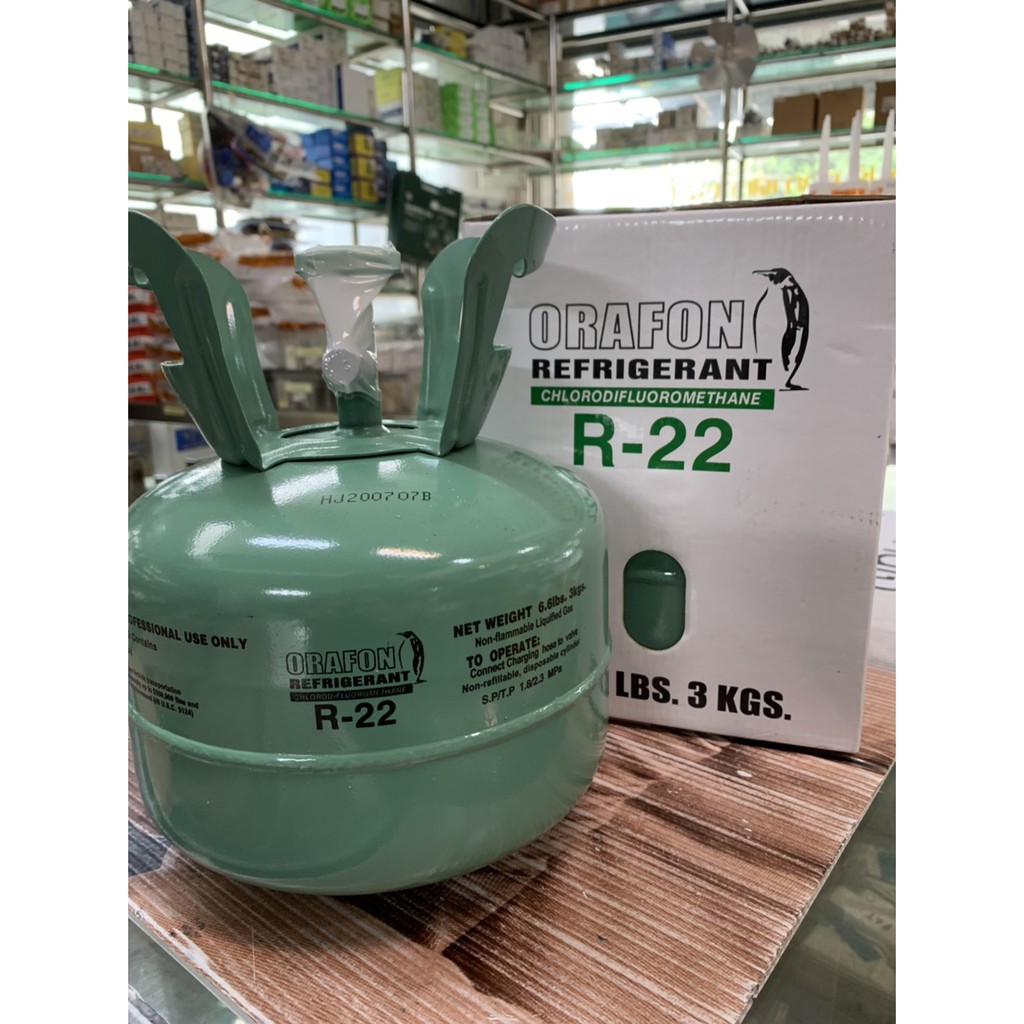 น้ำยาแอร์ R22 ORAFON (R22) บรรจุน้ำยา 3 KGs (3 กิโล ไม่รวมน้ำหนักถัง) - galaxyair - ThaiPick