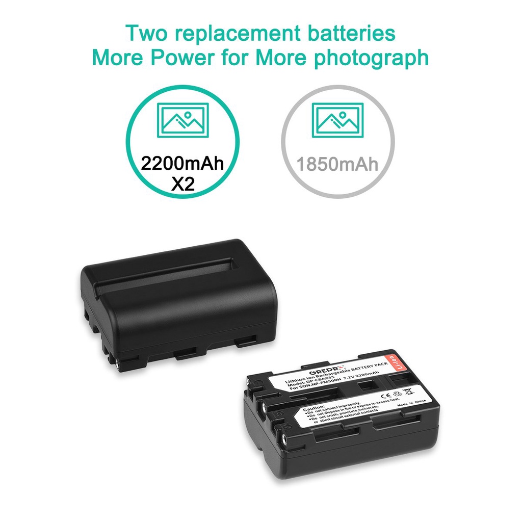 NP-FM500H Battery with Charger for Sony NP FM500H DSLR-A350 DSLR-A700 ...