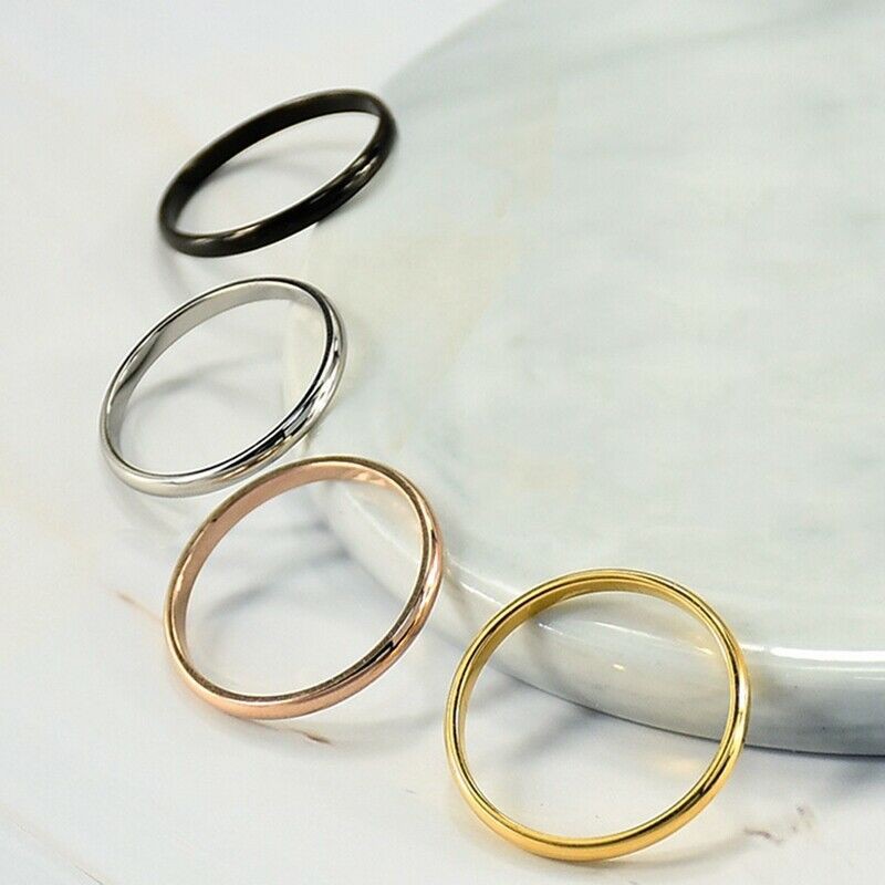 แหวนสแตนเลสแบบบาง 2 มมสำหรับผู้หญิง - equalistic.th - ThaiPick