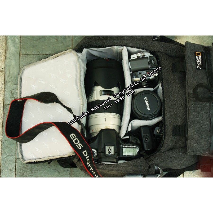 กระเป๋ากล้องแบบเป้ ผ้า Canvas สะพายหลัง กล้อง 5D3 5D4 6D 90D 80D 70D ...