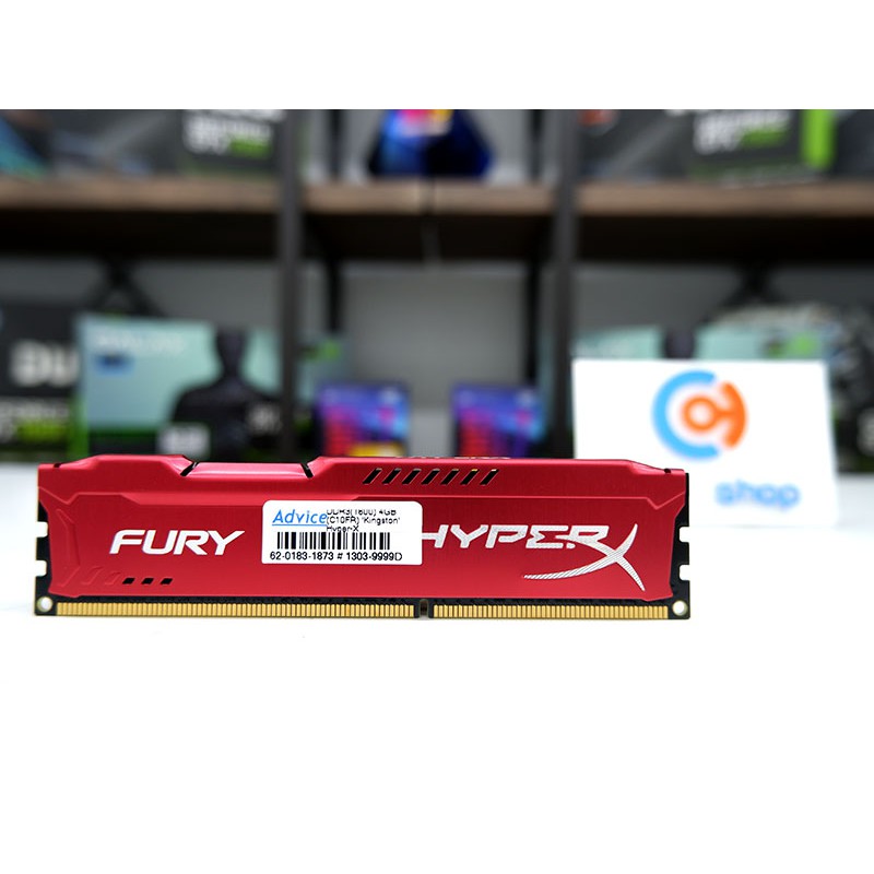 Ram (แรม) Kingston Hyper X Fury DDR3 4GB 1600MHz Red No Box (ประกัน ...
