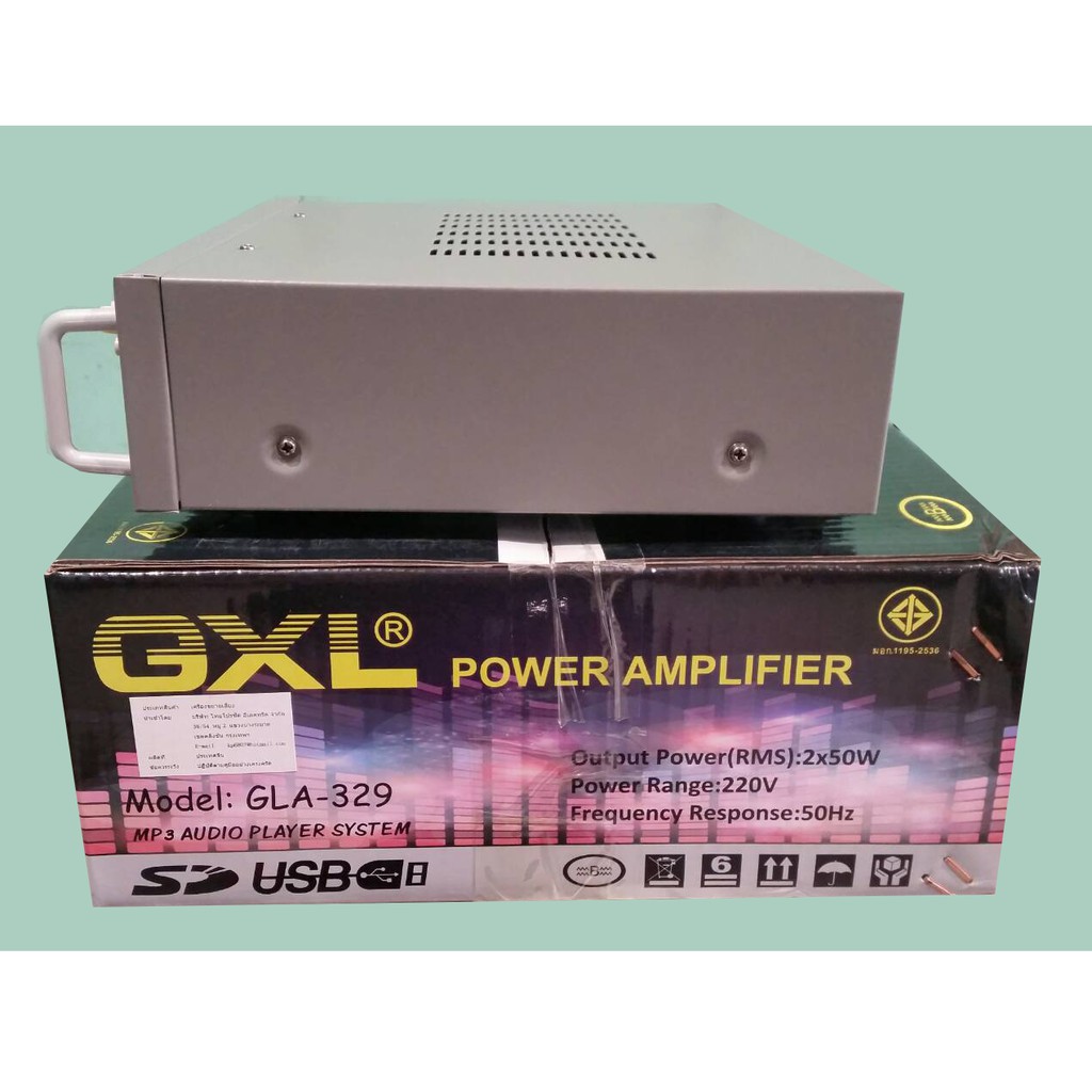 GXL-329 แอมป์ขยาย ใช้ไฟได้ 2 ระบบ ไฟบ้าน 220 V ไฟรถ DC 12V มีบลูทูธ มี ...