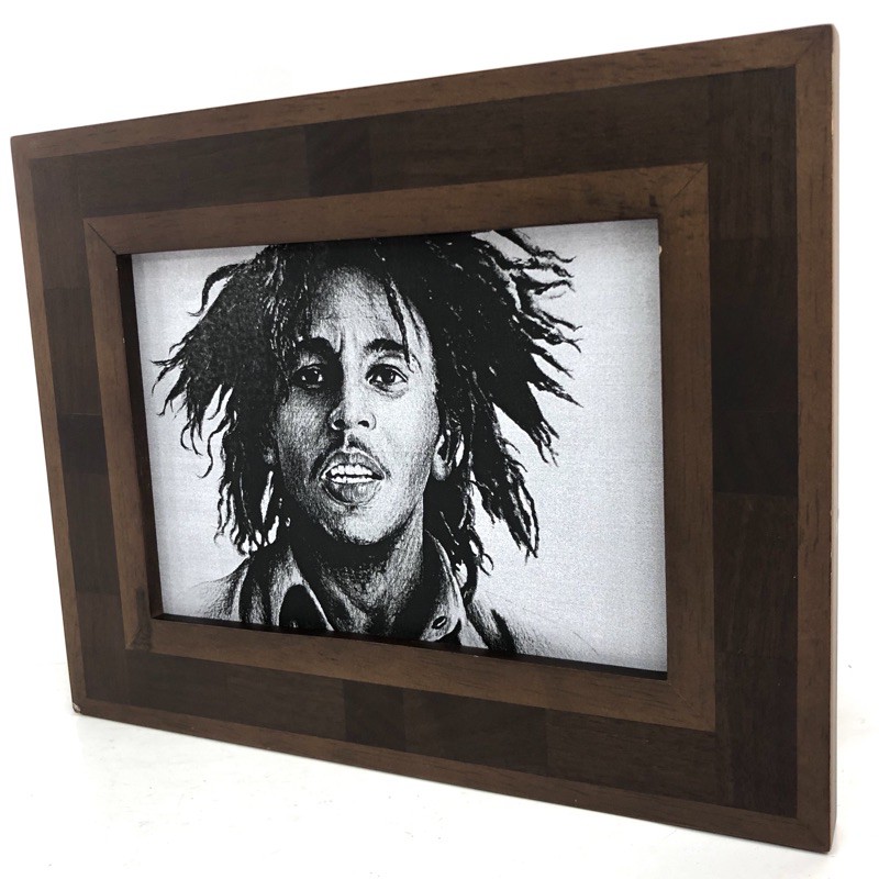 5x7" BOB MARLEY RASTA RASTAFARI Rastafarian ไม้แท้ HIGH QUALITY กรอบรูป ...