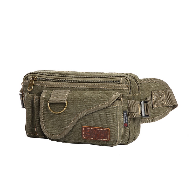 BMen Large-Capacity Canvas Casual Durable Fanny Waist Pack Waist Bags ...