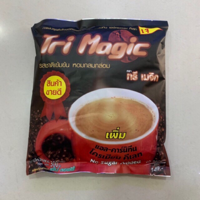 Tri Magic Plus Coffee กาแฟทรีเมจิกพลัส 1 ถุง บรรจุ 20 ห่อ 🌈 | Shopee ...