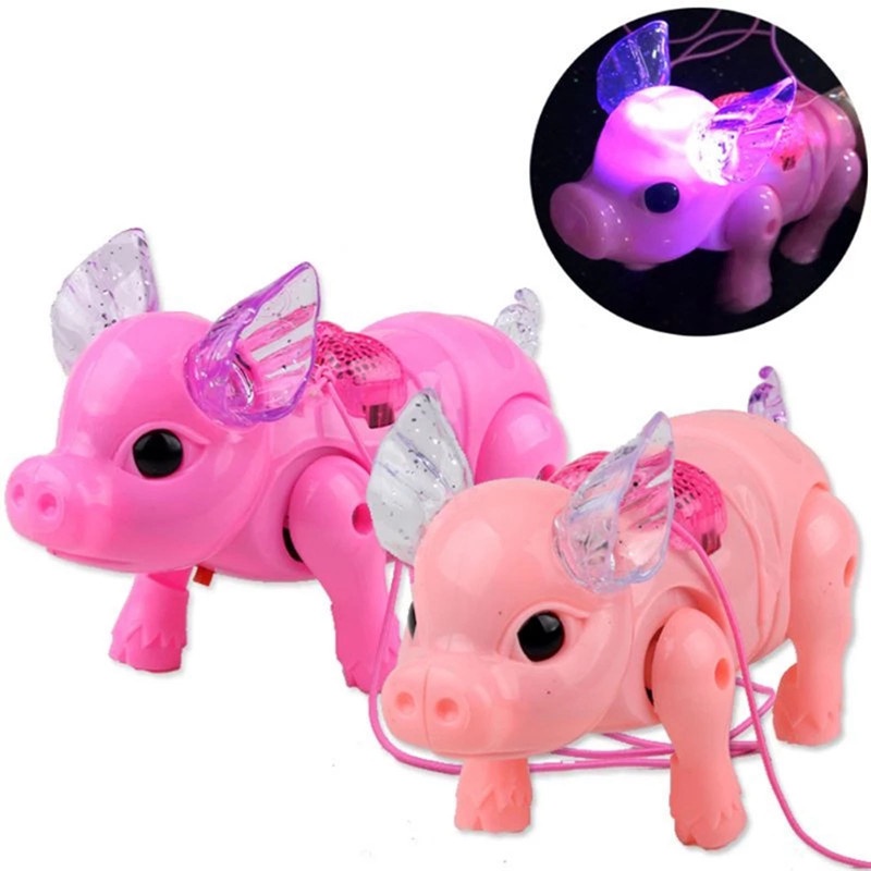 Fun Pig Electronic Toys Girls Birthday Kids Flash Walk Run Interactive ...