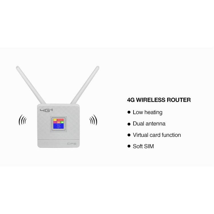CPF903 ซิมเราท์เตอร์ กระจายไวไฟ ใช้ได้ทุกเครือข่าย 150Mbps Wireless SIM ROUTER 4G LTE CPE LCD ...