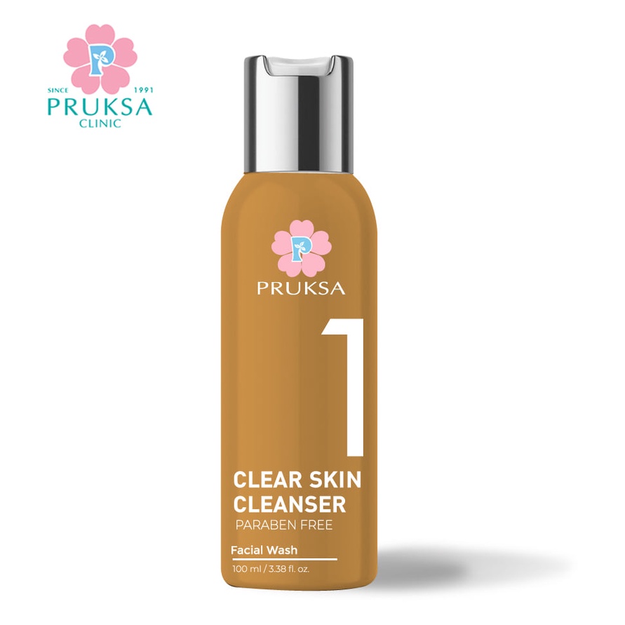 Pruksa Clear Skin Cleanser Paraben Free 100 ml. ผลิตภัณฑ์ทำความสะอาดผิวหน้า ผิวเป็นสิว ผิวแพ้ ...