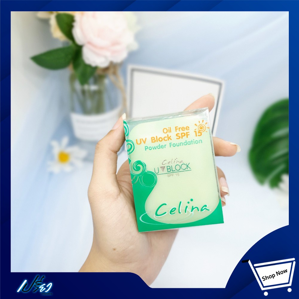 Celina UV Block Oil Free Powder Foundation 14 g.แป้งเซลีน่า ตลับจริง ...