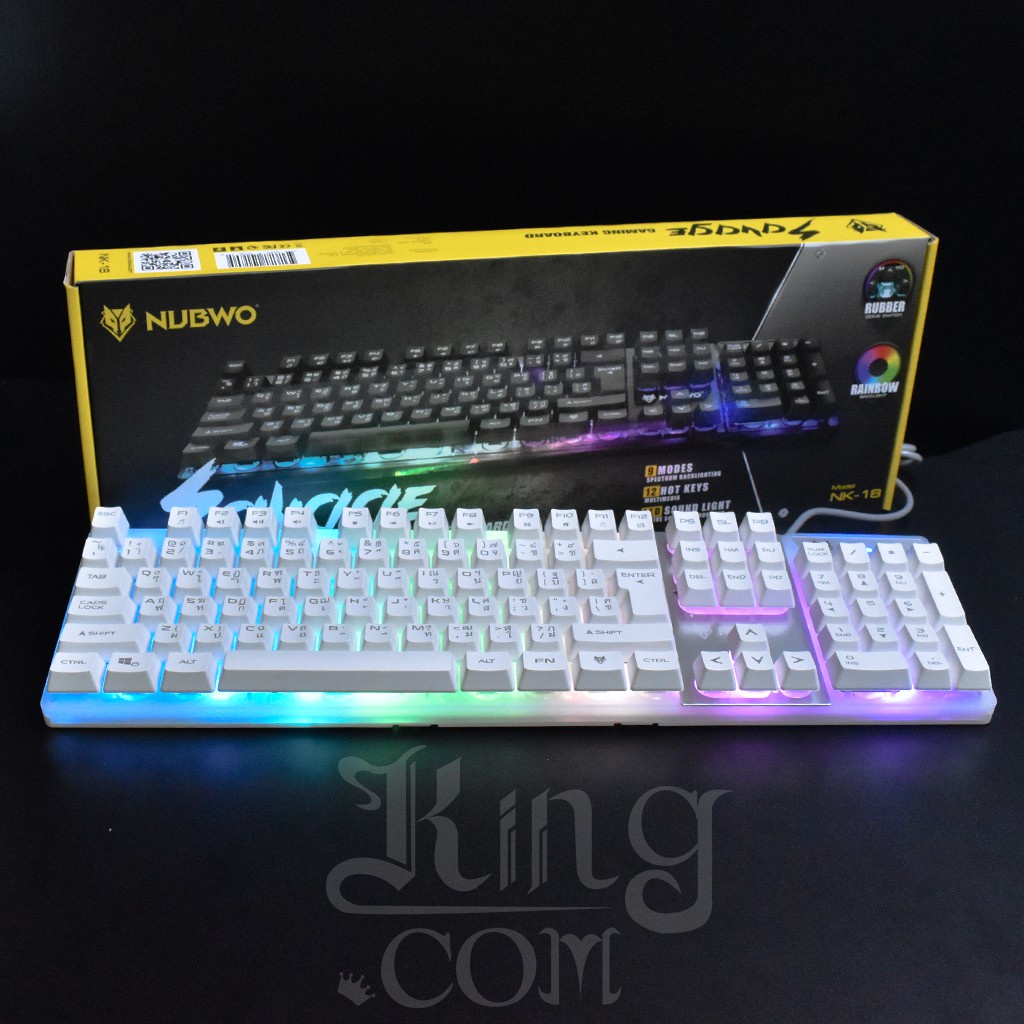 Nubwo คีย์บอร์ดเกมมิ่ง 9 โหมดไฟ Savage Gaming keyboard NK-18 สินค้าของ ...