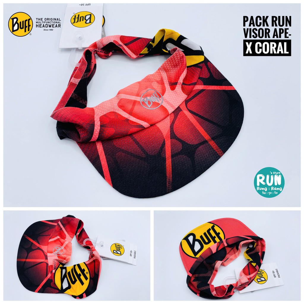 BUFF® Pro Team Pack Run Visor Ape-X Coral - uksarin - ThaiPick