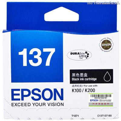 ♗Original EPSON Epson T1371 Black Ink Cartridge 137 K100 K105 K200 K205 ...