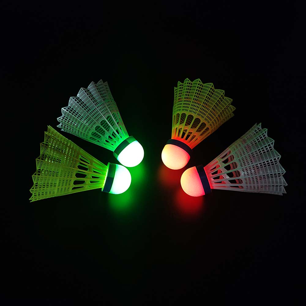4pcs Luminous Badminton With Light Luminous LED Night Fluorescent ...