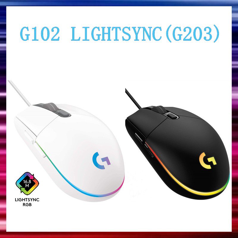 Logitech G102 LIGHTSYNC RGB 6 Button Gaming Mouse 8000DPI(G203) BrS3 | Shopee Thailand
