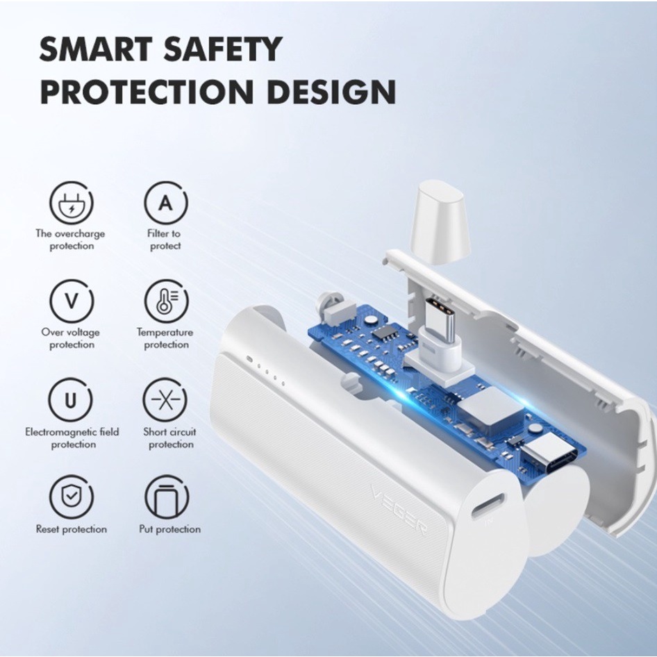 พาวเวอร์แบงค์ fast charging power bank ชาร์จเร็ว 5000mAh PD 20W ขนาดเล็กรุ่น P5-C สำหรับType-C ...